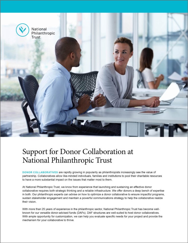 Collaborative Giving | Collaborative Philanthropy | NPTrust